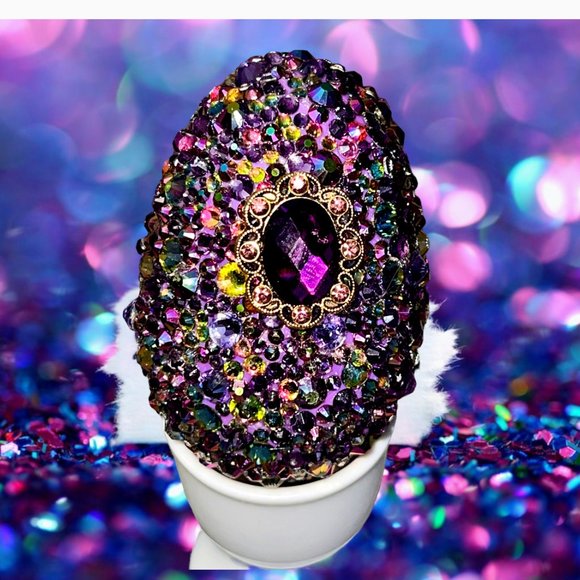 Hand Crafted | Holiday | Crystalrhinestone Set 2 Purple Passion Luxury ...